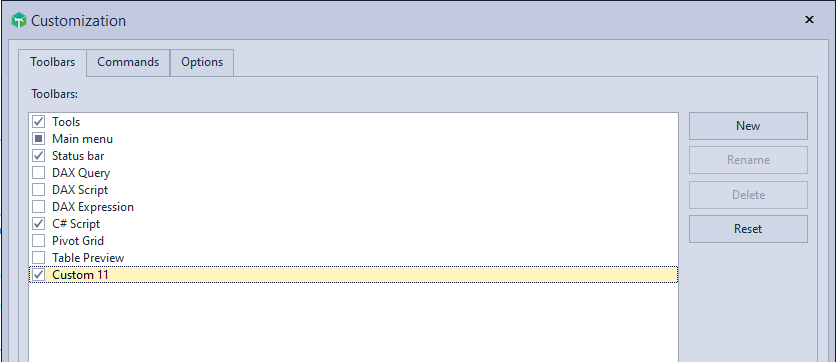 Rename and Delete buttons disabled in Customization window · Issue #260 · TabularEditor ...
