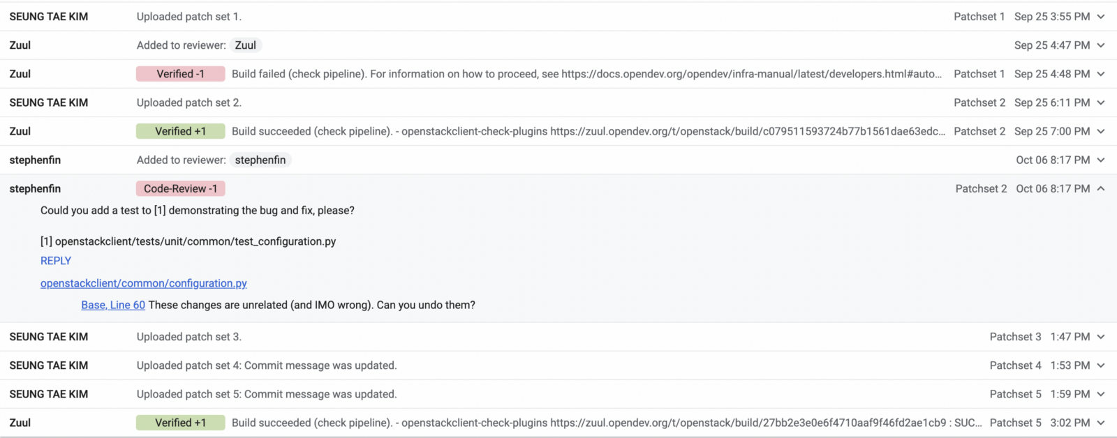 `openstack configuration show --mask`구현 관련 maintainer feedback · Issue #19 · RyanKor/2021 ...