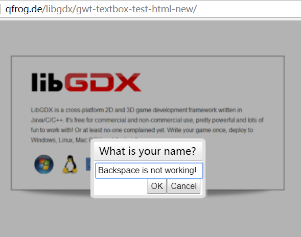 Backspace And Del Key Doesnt Work In The Html5 Text Input Box On Mac Os X · Issue 990 · Libgdx