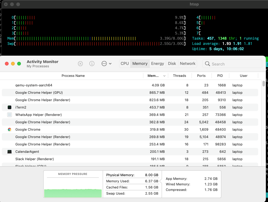 CPU usage incorrect on macOS Big Sur with M1 chip · Issue #368 · htop-dev/htop · GitHub