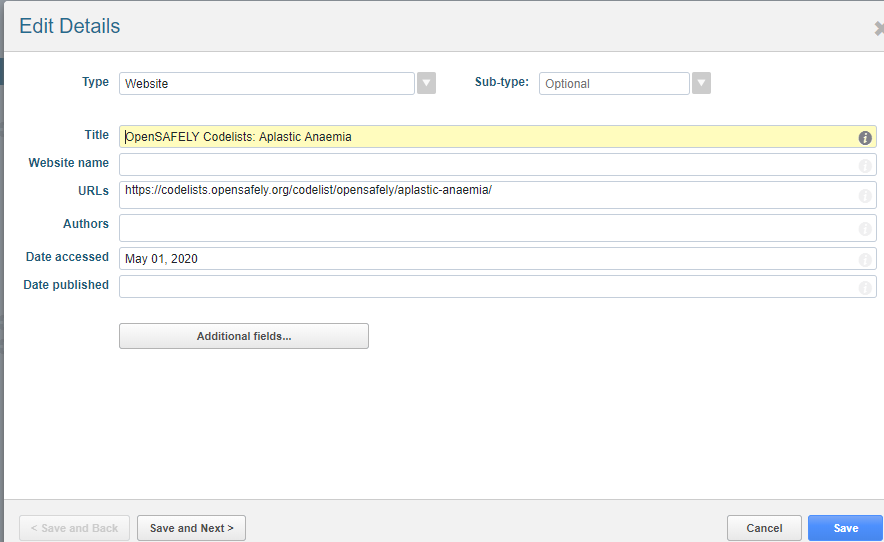 Improve metadata for referencing including author field · Issue #26 · opensafely-core ...