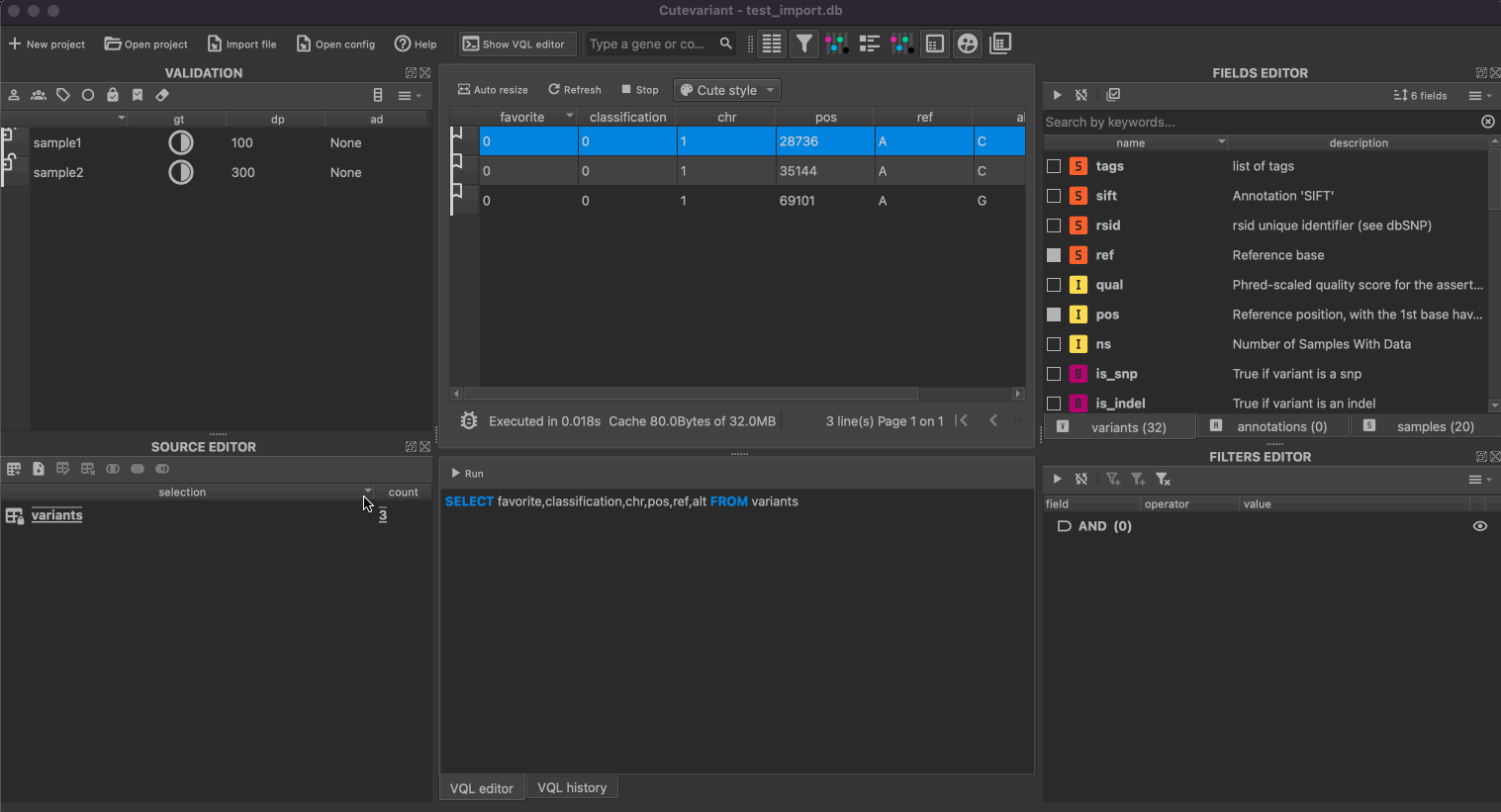 Sample Has Variant Error When Select Multiple Sample In Query Error In Calculation Of Count