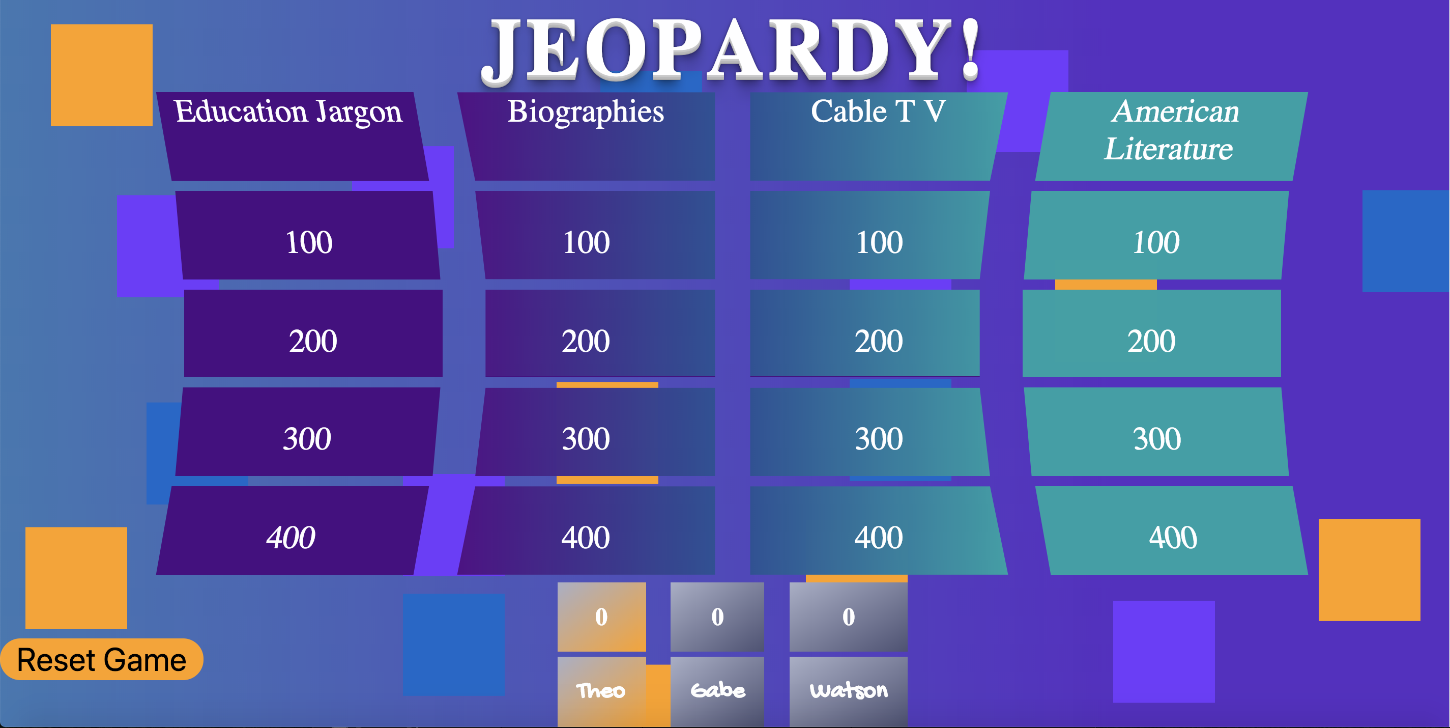 GitHub - b3an5/Jeopardy