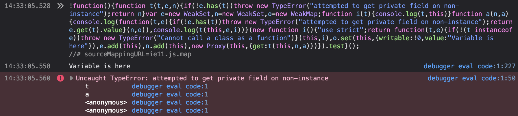 Parcel 2: SWC: Regression: Private class fields: Bug so complicated I can't come up with a title ...
