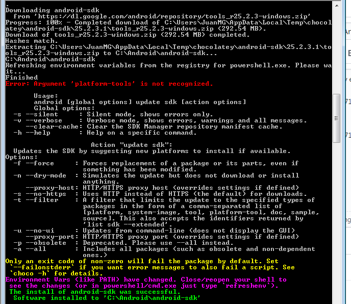 In tns doctor appears "Cannot find a compatible Andriod SDK for compillation" · Issue #6034 ...