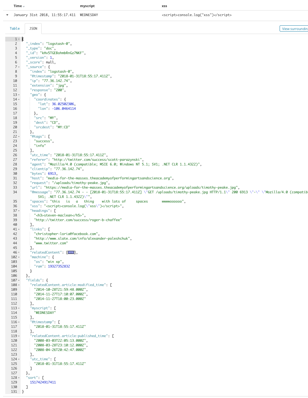 Scripted field values in Discover don't show up · Issue #16447 · elastic/kibana · GitHub