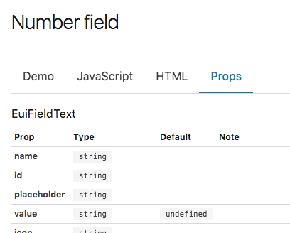 Number Field docs show wrong component · Issue #1047 · elastic/eui · GitHub