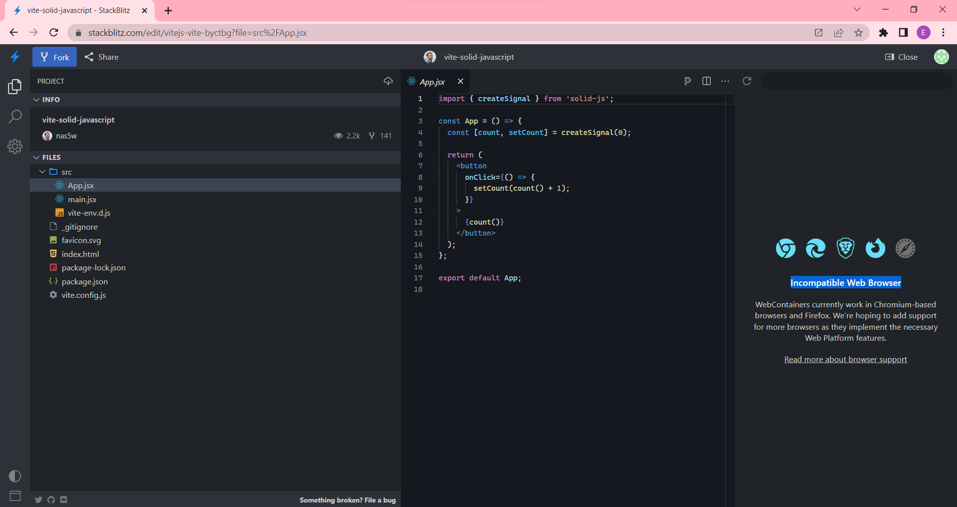 WebContainers not working in chrome · Issue #754 · stackblitz/webcontainer-core · GitHub