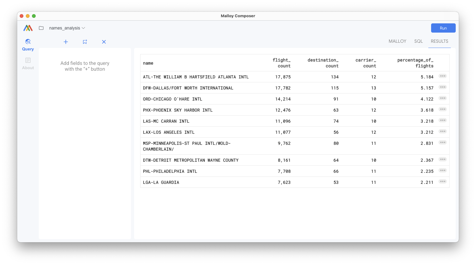 Clear Results Pane When Switching Data Source · Issue 877 · Malloydata