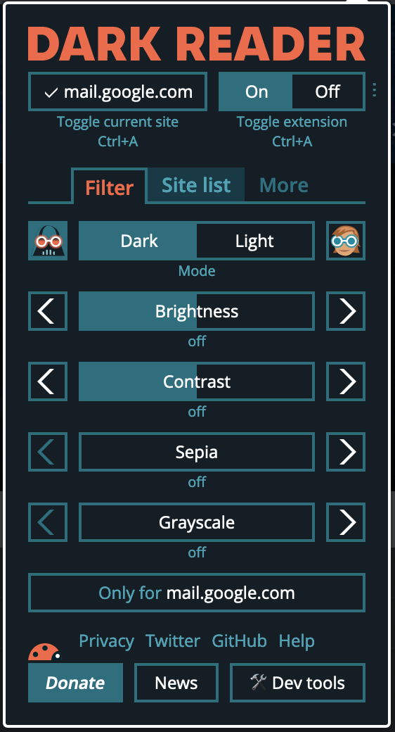 (MAC) Ctrl based shortcuts don't work in Firefox · Issue #2164 · darkreader/darkreader · GitHub