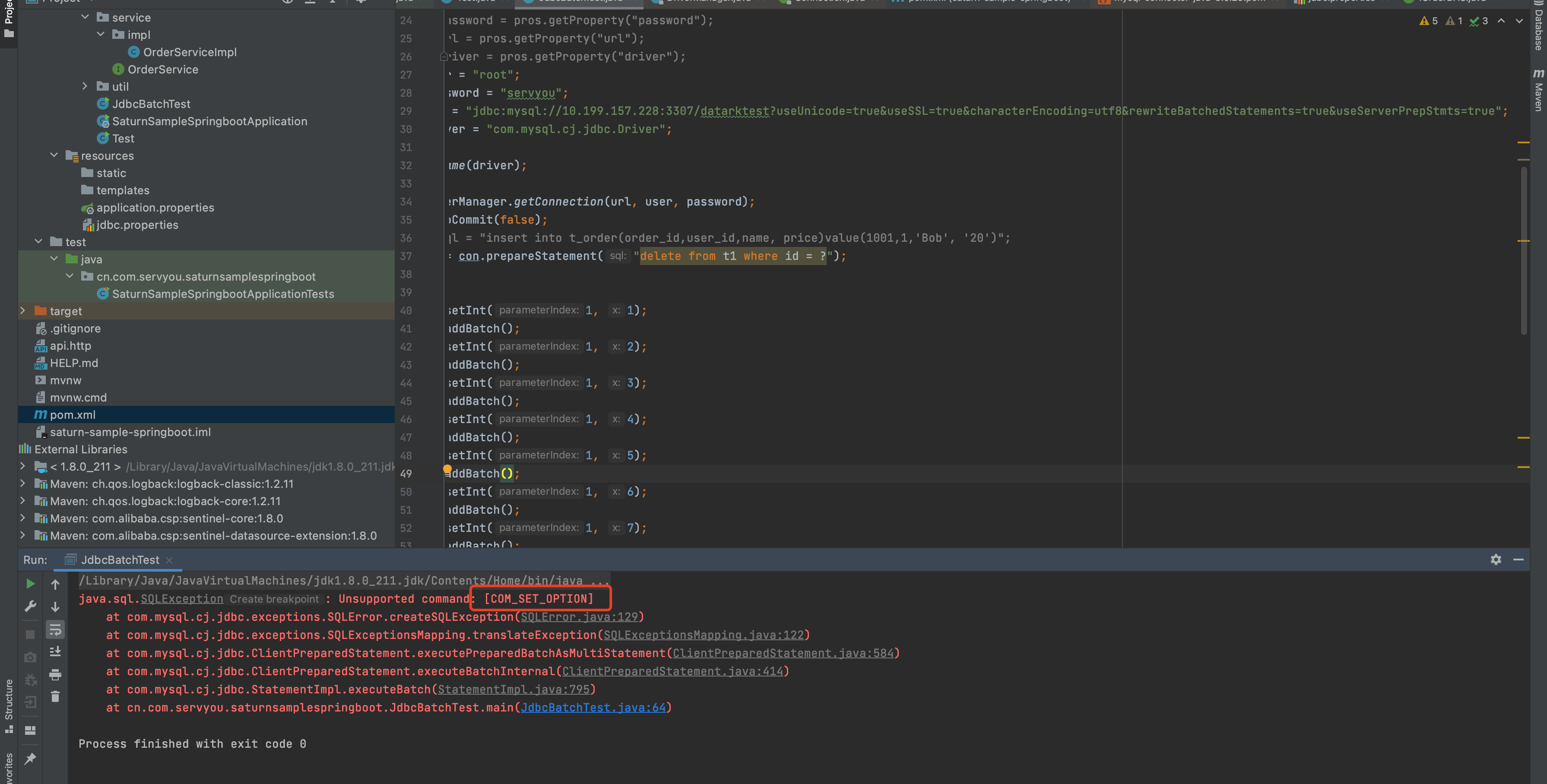 Jdbc batch delete is not supported · Issue #21653 · apache/shardingsphere · GitHub