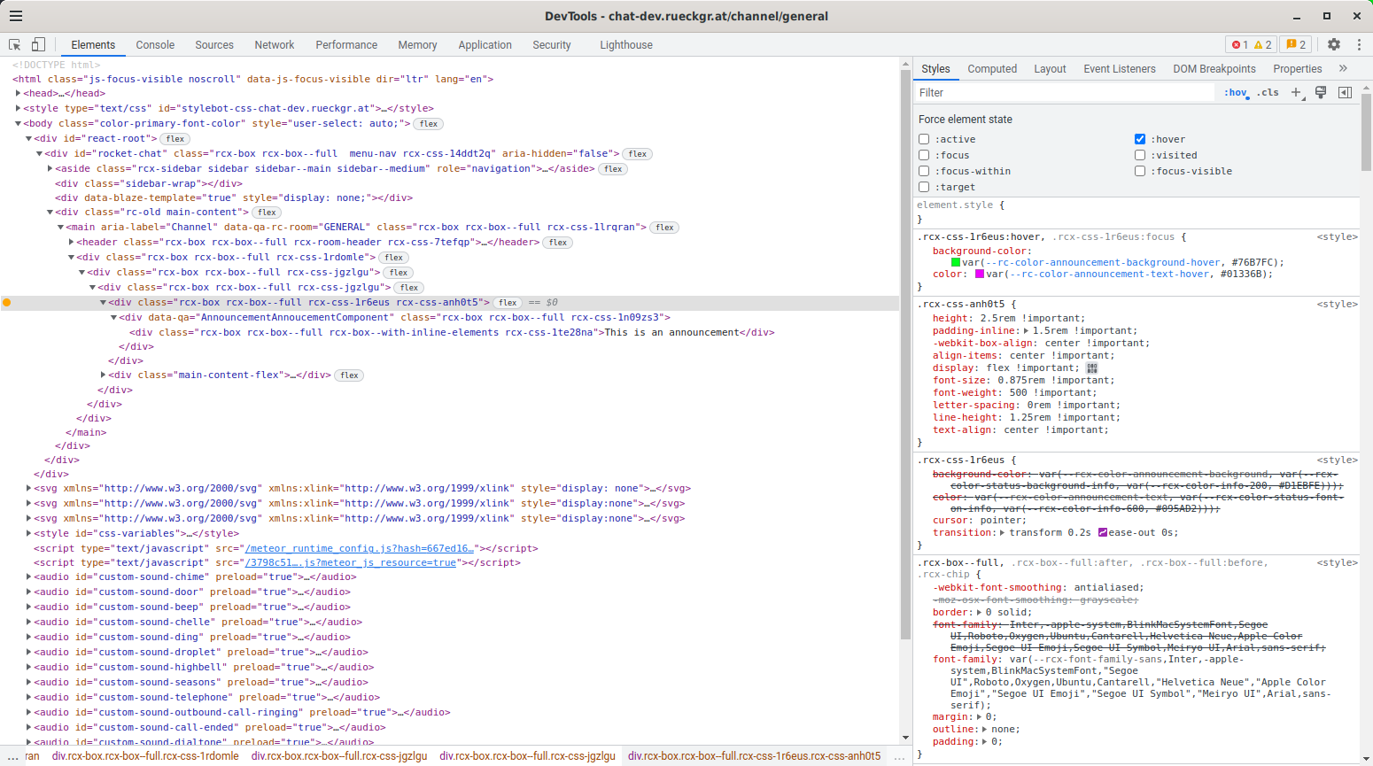 Unable to change colors of announcement · Issue #27269 · RocketChat/Rocket.Chat · GitHub