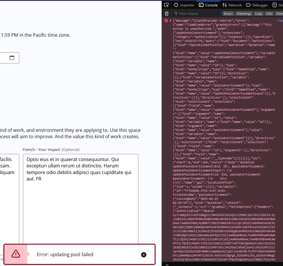 🐛 Toast should inform user of actions they aren't allowed to do · Issue #6081 · GCTC-NTGC/gc ...
