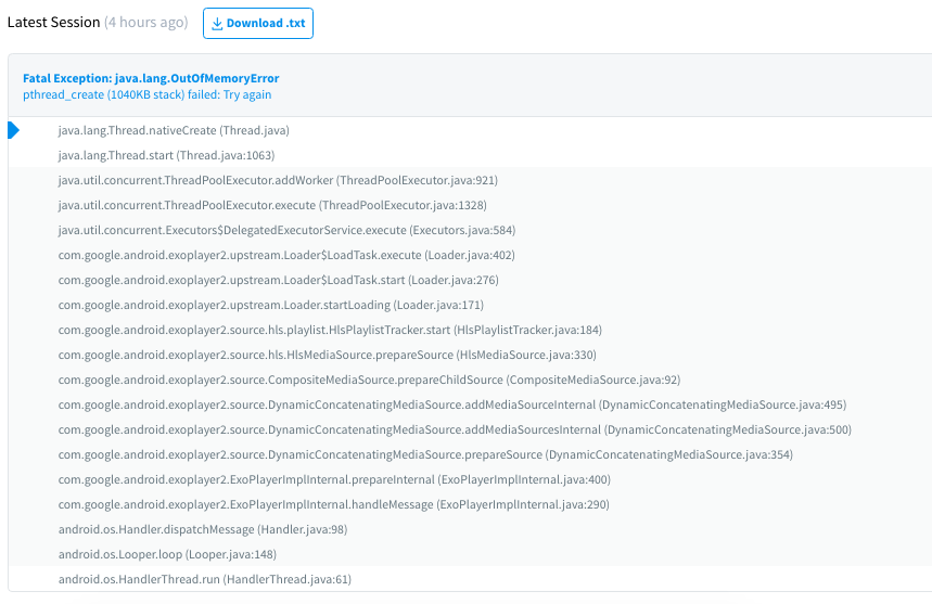java.lang.outofmemory · Issue #5518 · google/ExoPlayer · GitHub