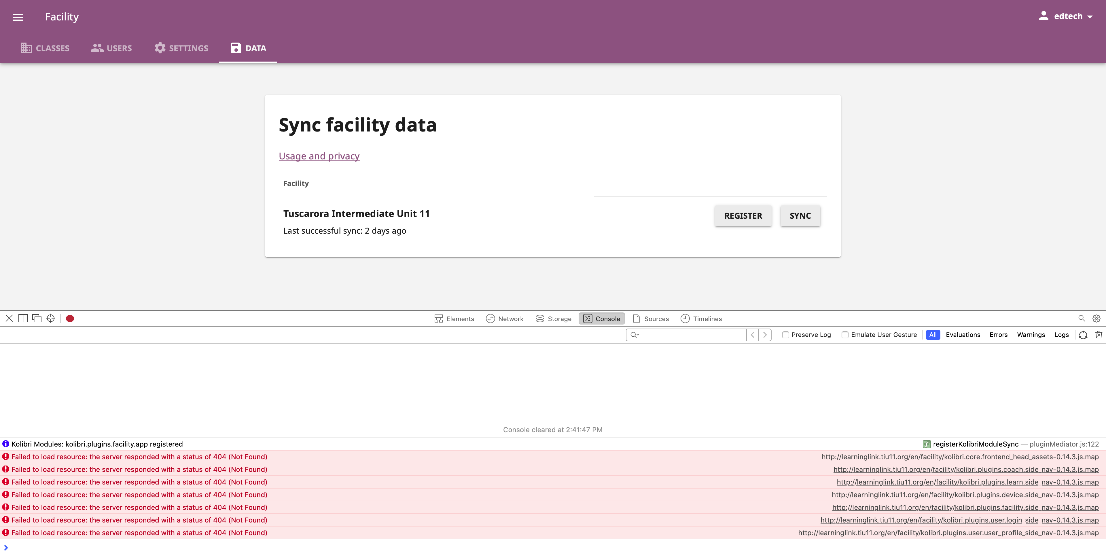 Export Logs, User Import and Export missing after Facility Sync · Issue #7538 · learningequality ...