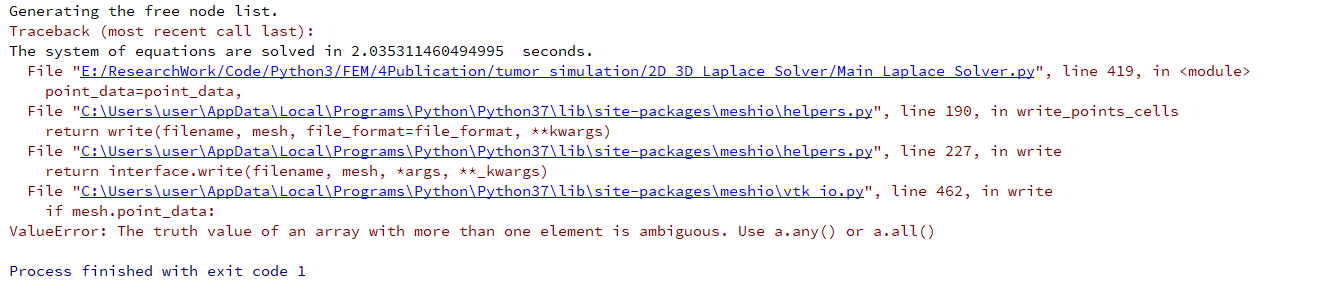 writing the data at the nodes to a vtk file using meshio 2.3.6 · Issue #359 · nschloe/meshio ...