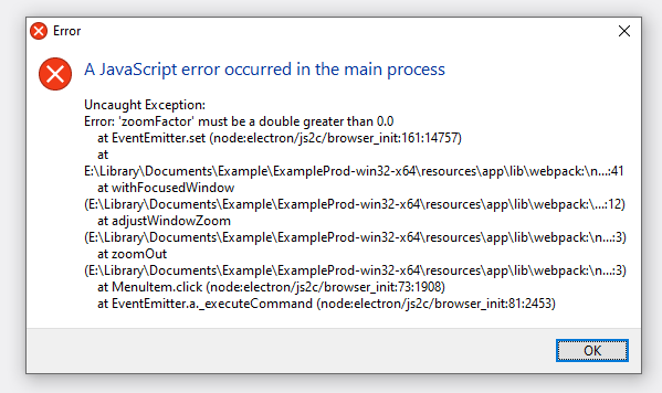 "Zoom Factor" exception when zooming in/out too much · Issue #1538 ...