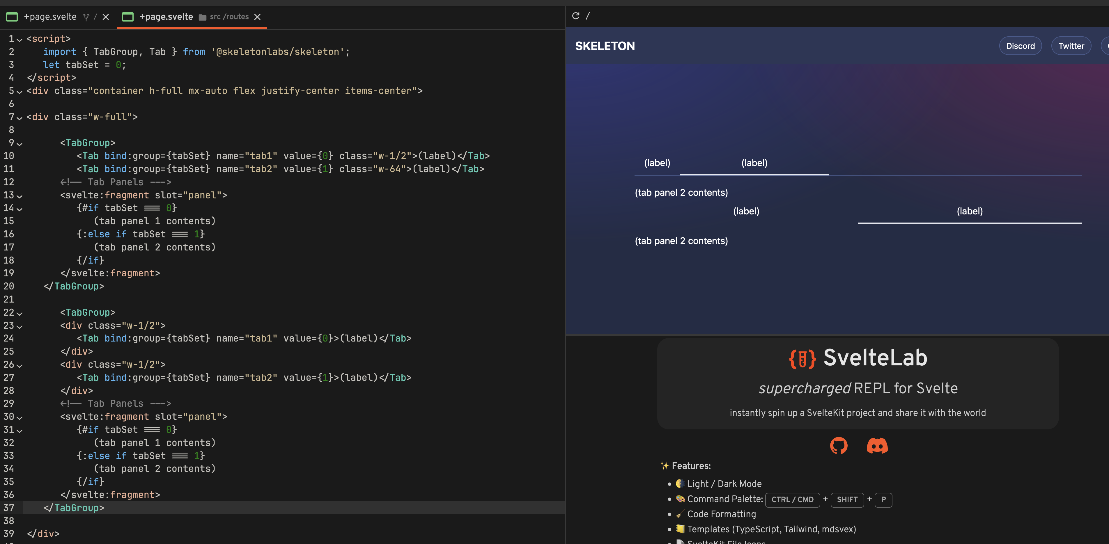 Tab classes - fractional width issue (e.g. w-1/2) · Issue #1446 · skeletonlabs/skeleton · GitHub