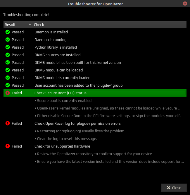 OpenRazer DKMS SecureBoot Error · Issue #1497 · openrazer/openrazer · GitHub