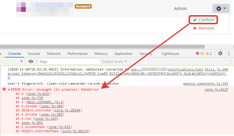 Error in core.js: Uncaught (in promise) DataError · Issue #1273 · dani ...