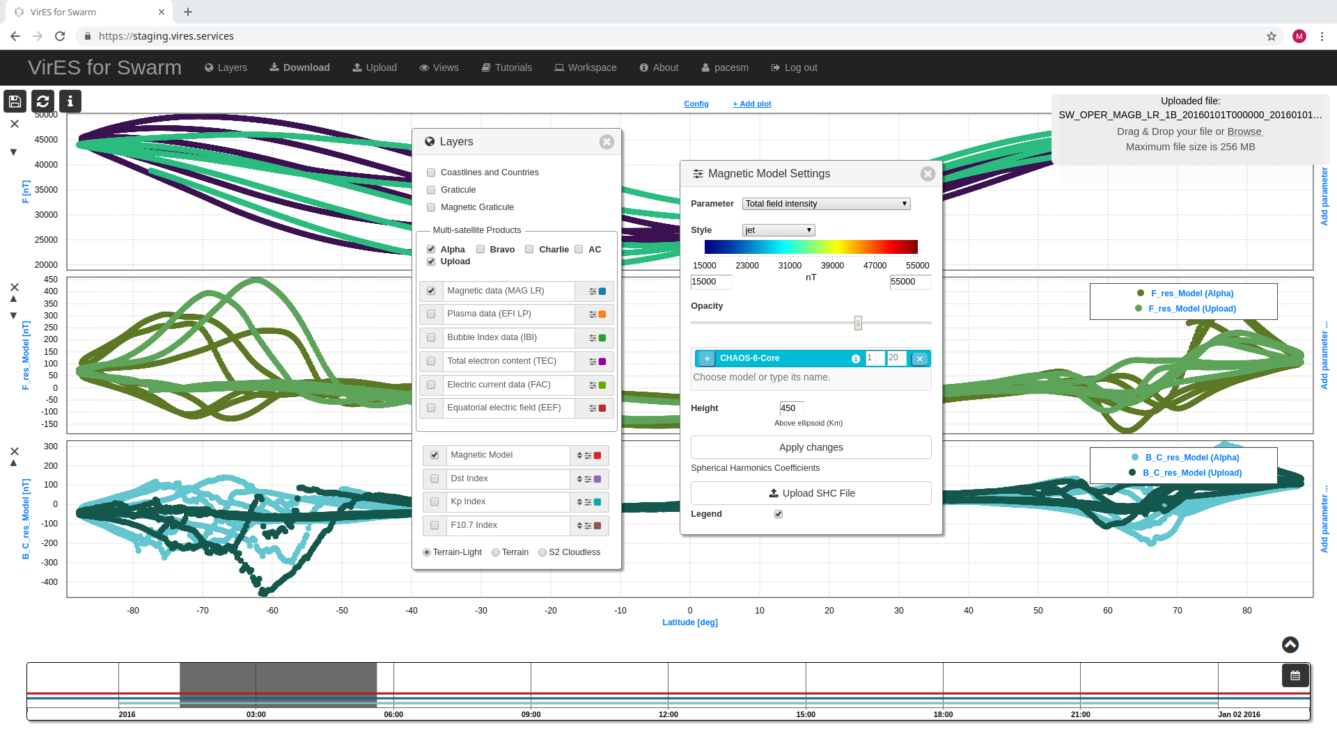 Model residuals not displayed for uploaded data. · Issue #343 · ESA-VirES/WebClient-Framework ...