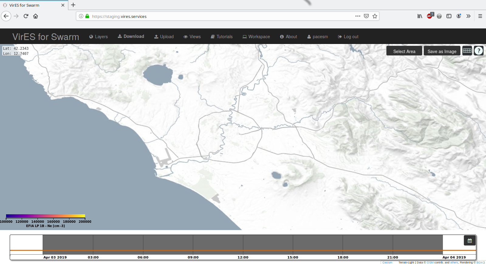 Preserving state of the Cesium 2D view. · Issue #348 · ESA-VirES ...