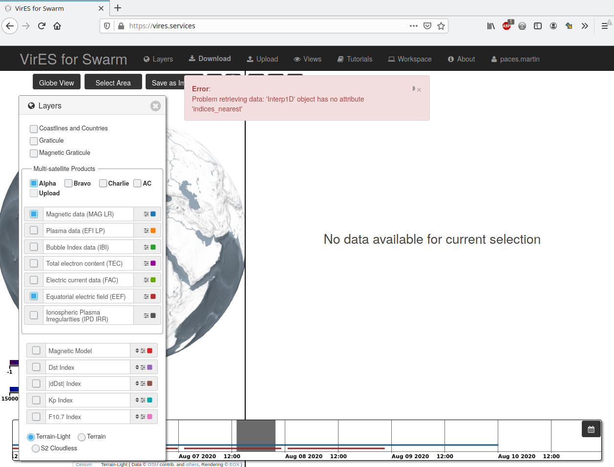 Broken server-side interpolation of the EEF data. · Issue #405 · ESA-VirES/WebClient-Framework ...