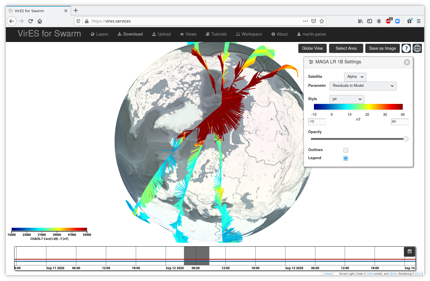 Re-loaded client does not display model residuals. · Issue #413 · ESA-VirES/WebClient-Framework ...