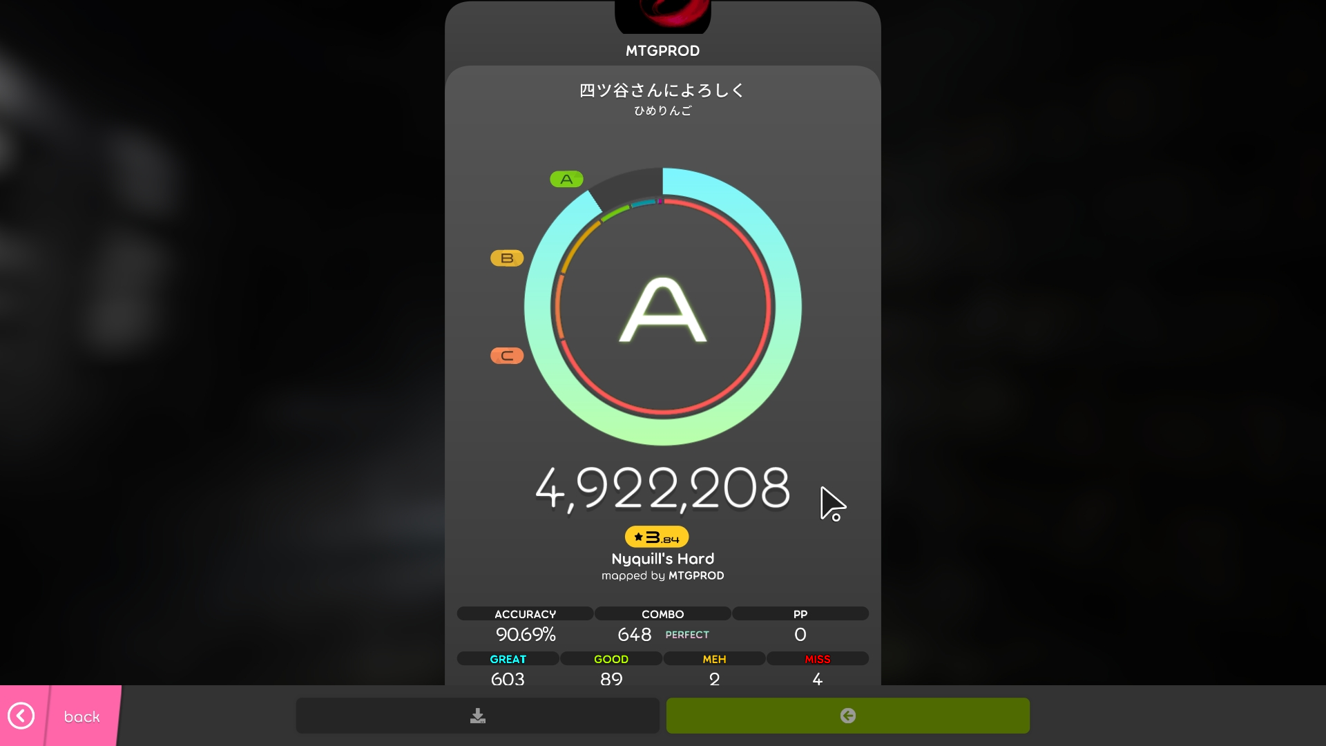 Add colors to new results screen · Issue #8325 · ppy/osu · GitHub