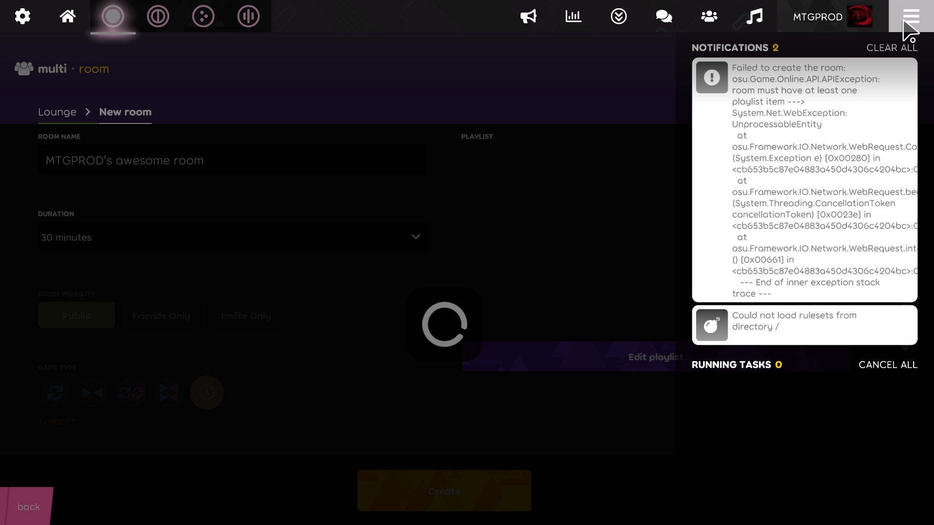 Pressing enter start a multiplayer game even if it is not possible ...