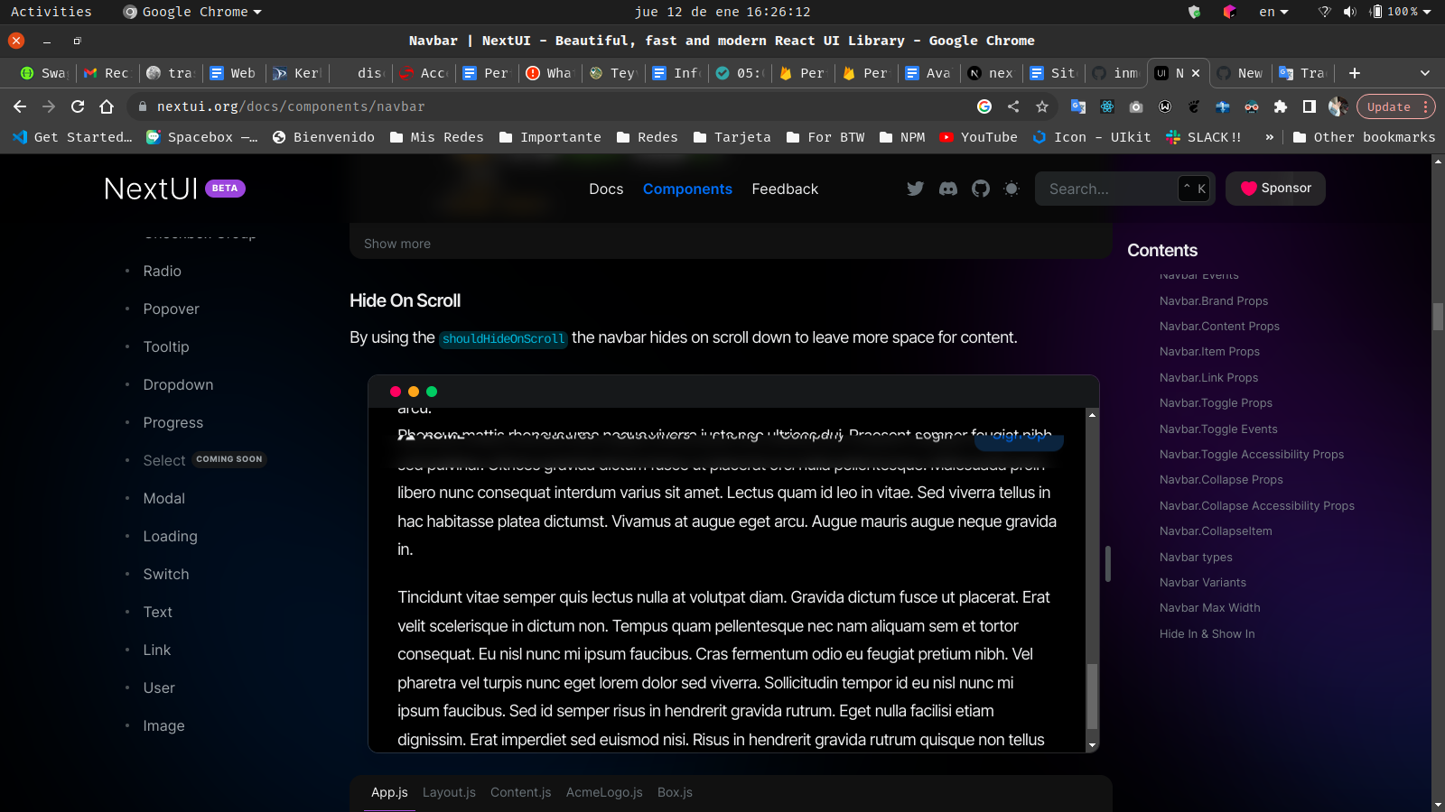 [BUG] - Components/Navbar · Issue #1004 · nextui-org/nextui · GitHub