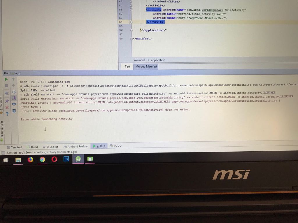 Error While Executing Am Start N Error Type 3 Error Activity Class · Issue 19857 · Facebook