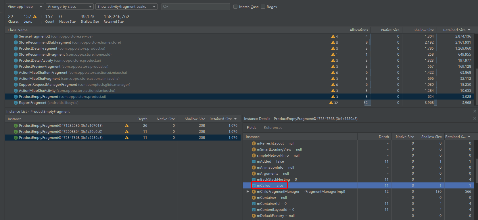 想请教一个问题，Fragment判定泄漏嫌疑规则中mCalled属性为啥要为true才行 · Issue #91 · KwaiAppTeam/KOOM · GitHub