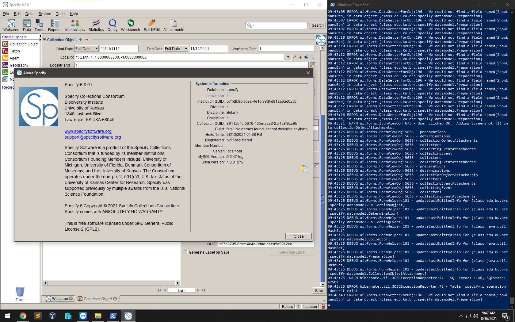 Table 'specify.preparation' doesn't exist, when saving a CO · Issue #1045 · specify/specify6 ...