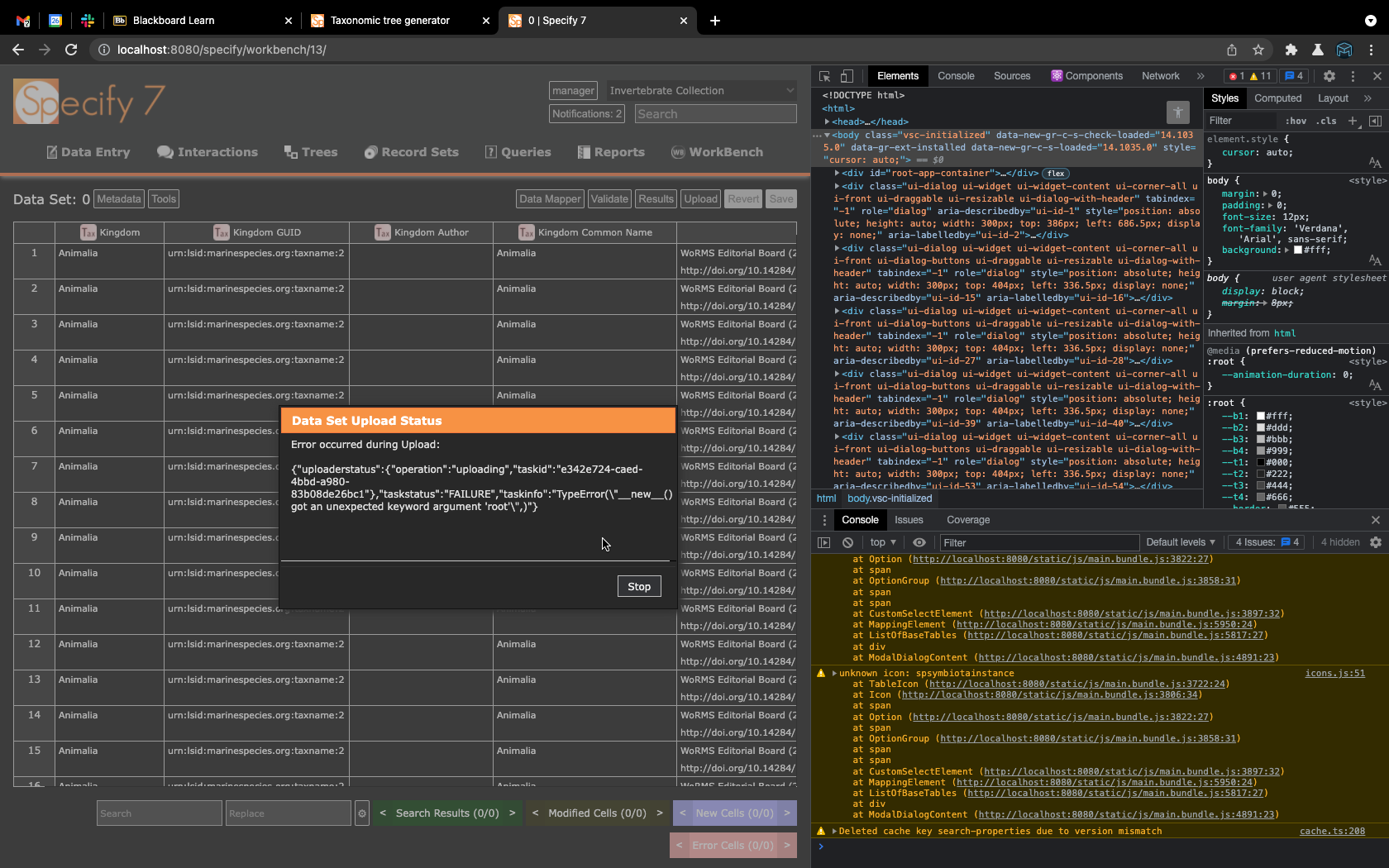 Wb Upload fails with field length error · Issue #1041 · specify/specify7 · GitHub