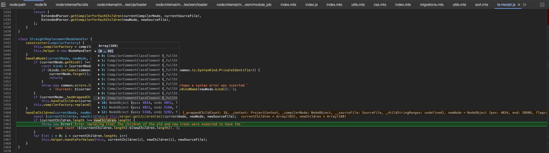 node.setOrder() throws ManipulationError if comment is present · Issue ...