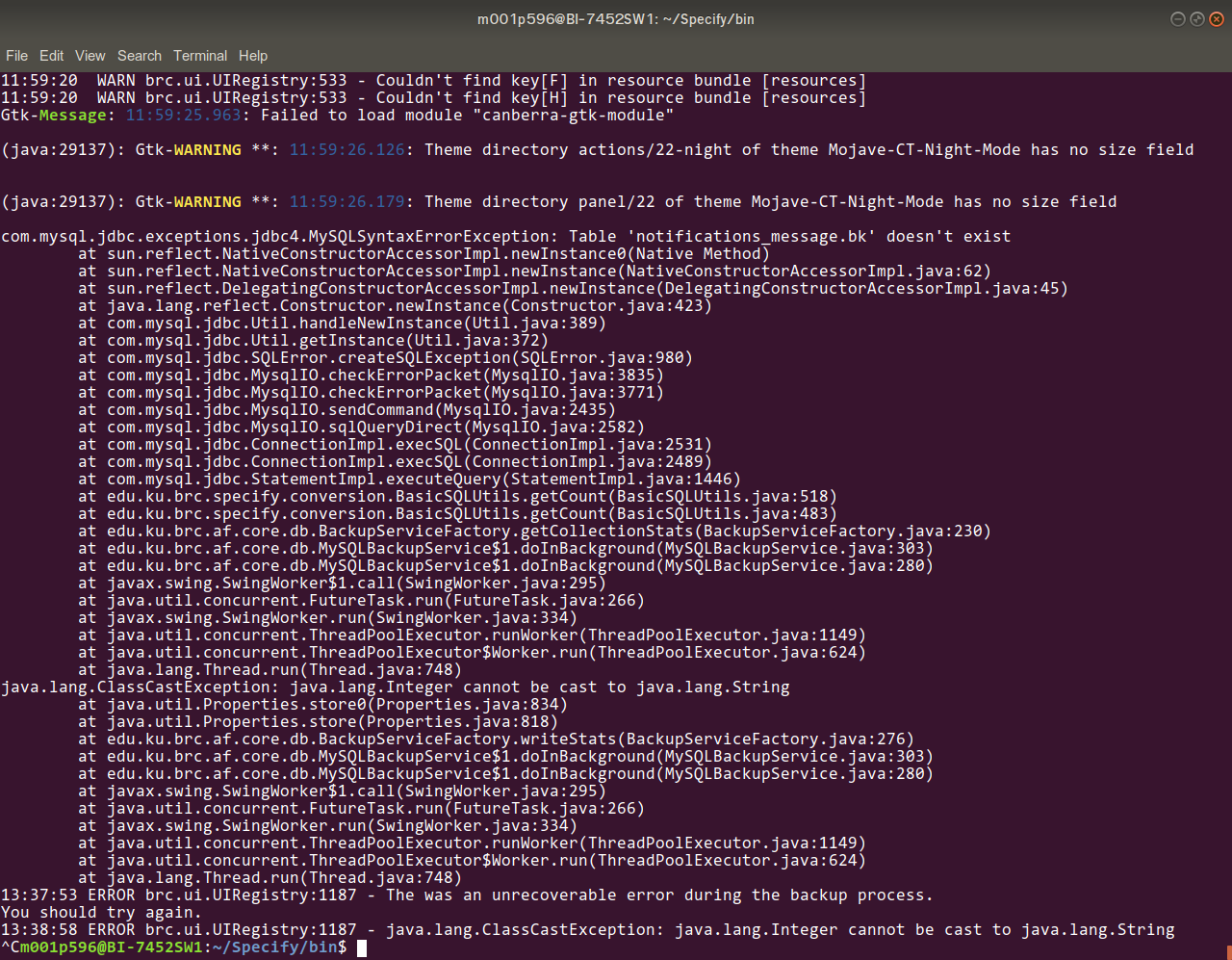 Java Cast Exception · Issue #399 · specify/specify6 · GitHub