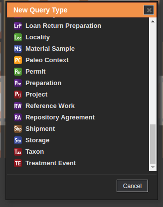 Add ability to configure shown tables in the Query Builder · Issue #607 · specify/specify7 · GitHub