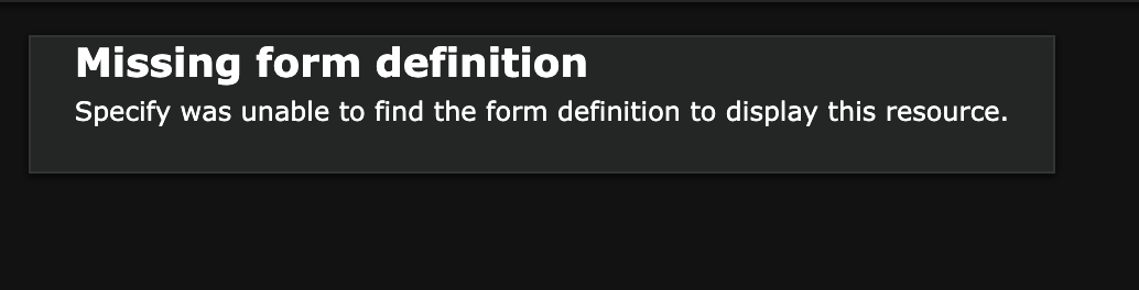 `Missing form definition` for all forms · Issue #613 · specify/specify7 · GitHub