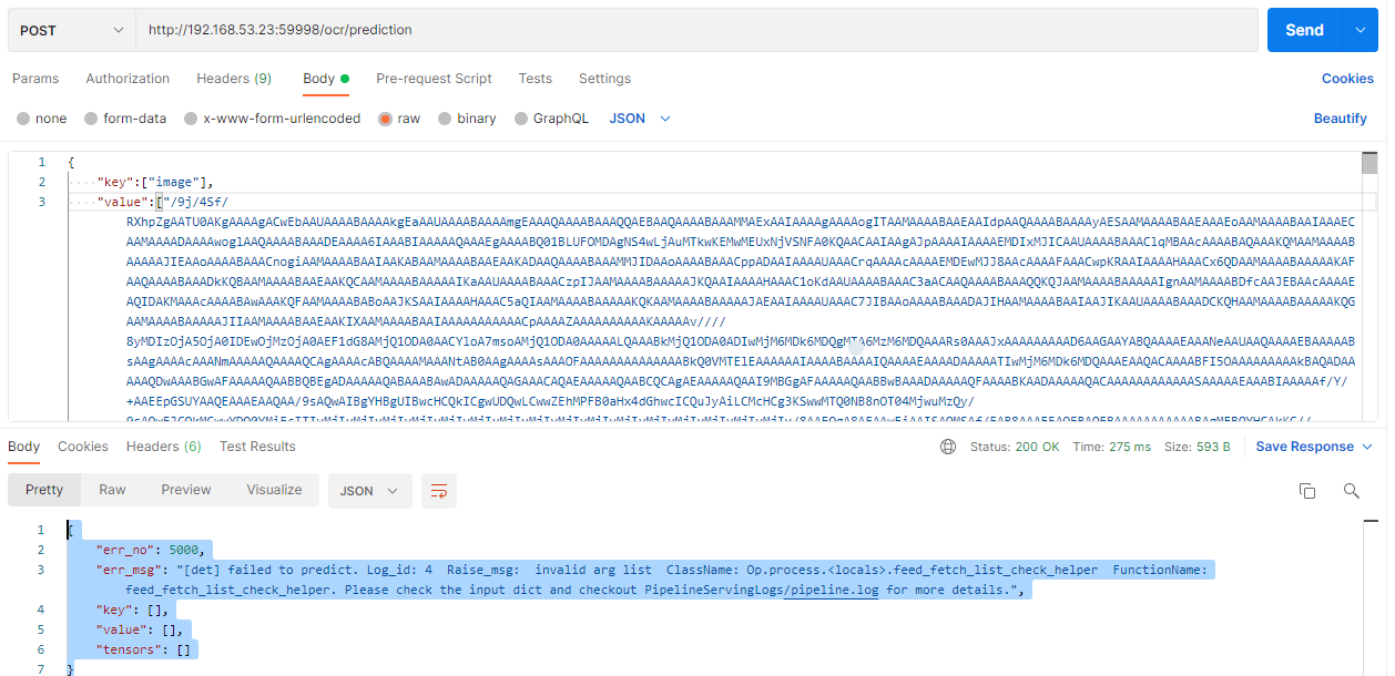 在docker进行服务化部署，发送http请求，出错 · Issue #10940 · PaddlePaddle/PaddleOCR · GitHub