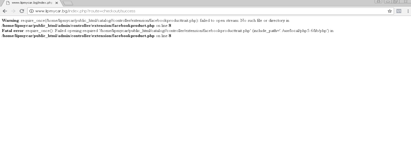 Facebook-for-opencart Fatal error Invalid opcode 153/1/8 · Issue #12 · facebookarchive/Facebook ...