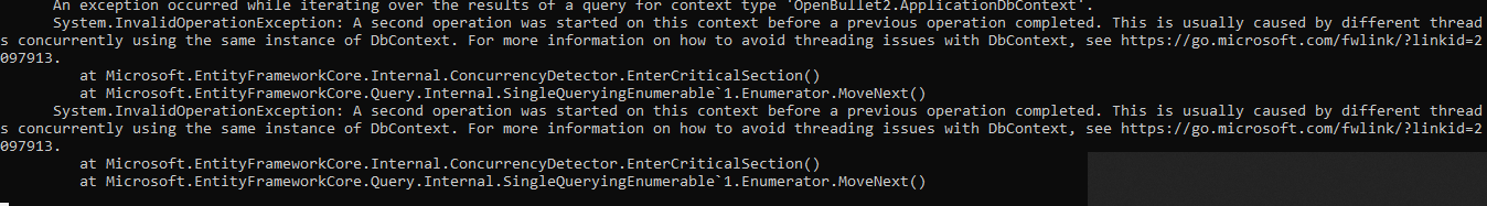 [BUG] ApplicationDbContext invalid operation · Issue #91 · openbullet/OpenBullet2 · GitHub