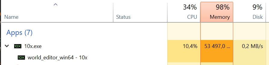 Total parser memory use · Issue #929 · slynch8/10x · GitHub