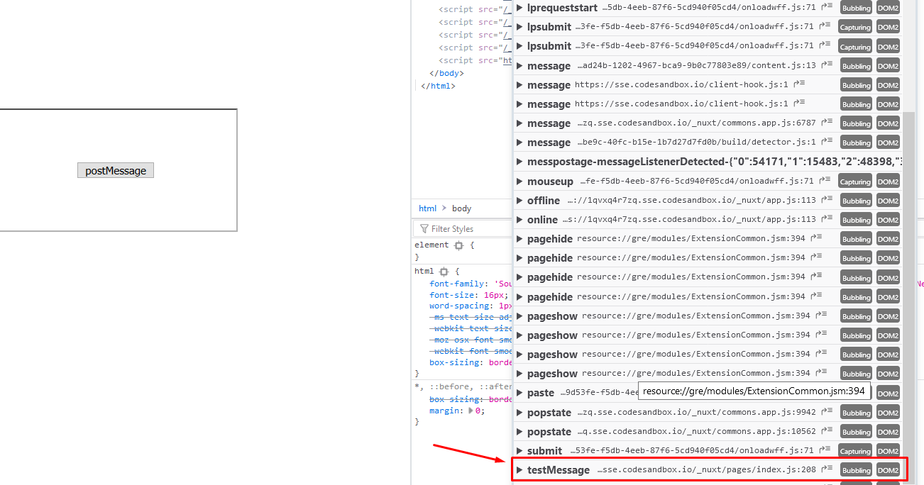 Window.postMessage() doesn't work with Nuxt.js · Issue #5482 · nuxt/nuxt · GitHub