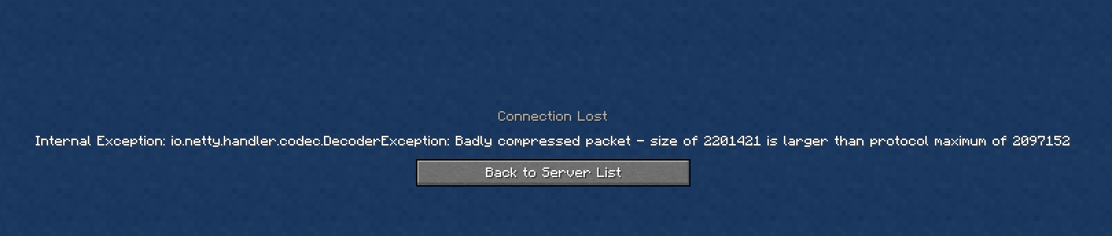 [HELP PLS] BADLY COMPRESSED PACKET · Issue #1800 · MohistMC/Mohist · GitHub