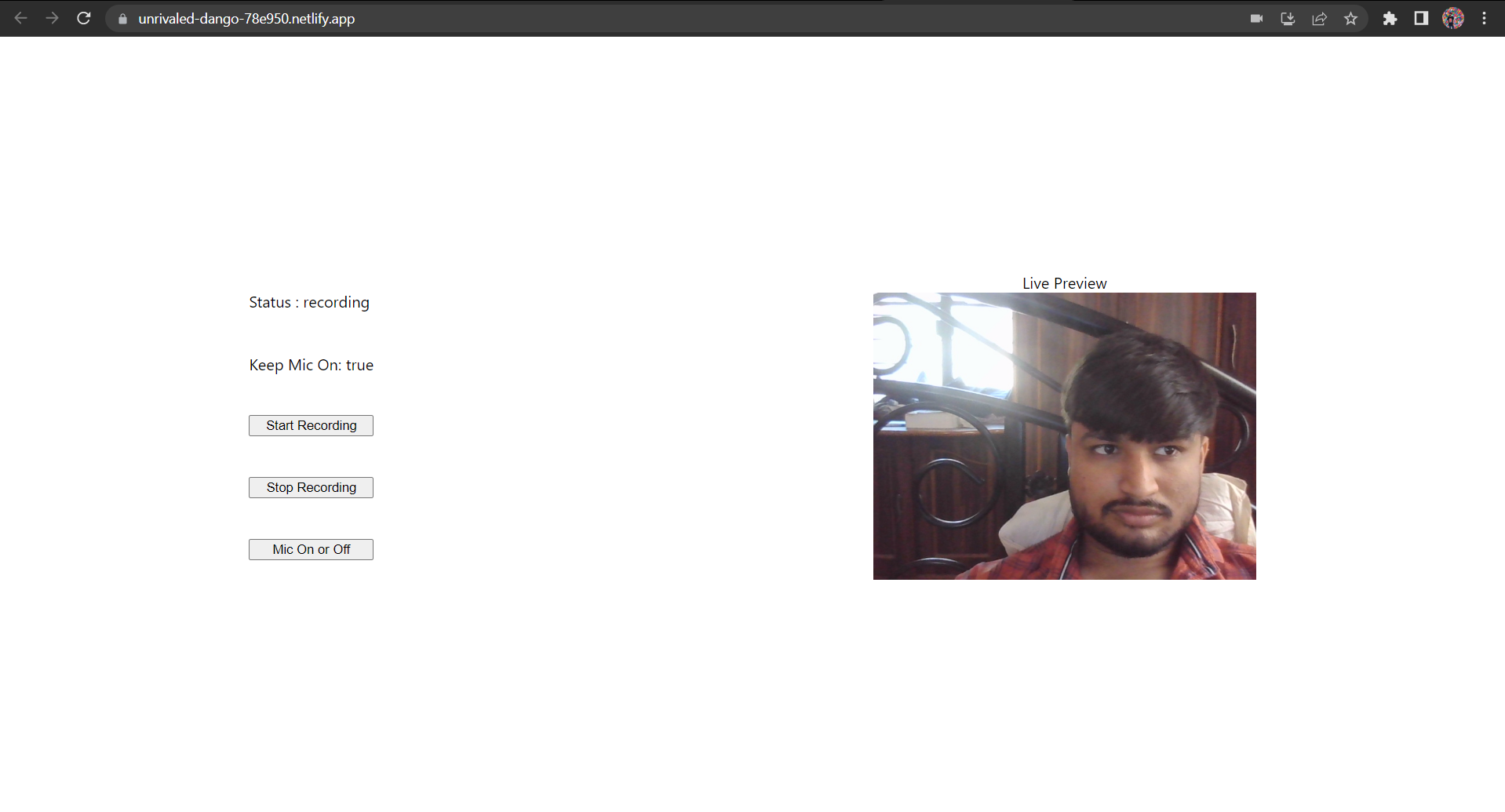 Github Bedmuthaapoorvsimple Video Recorder In React Web Based Video Recorder Tool Created