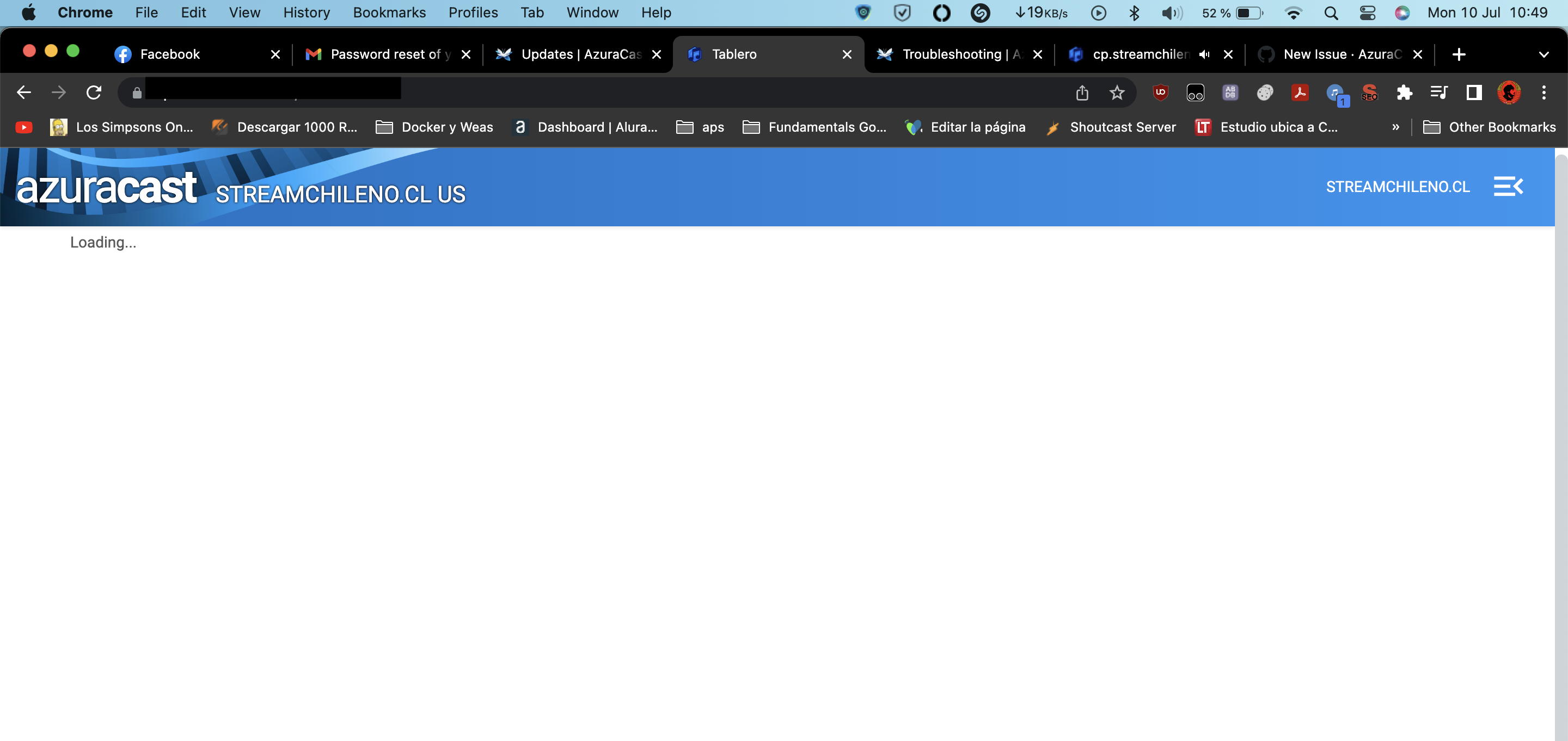 Main page (Frontend) keeps on loading... · Issue #6414 · AzuraCast/AzuraCast · GitHub
