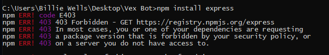 Cannot install express, and doesn't show up on npm. · Issue #4638 · expressjs/express · GitHub