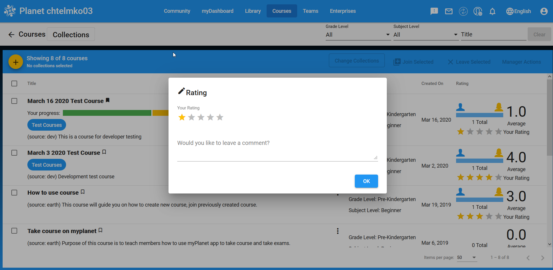 Courses: rating · Issue #6513 · open-learning-exchange/planet · GitHub