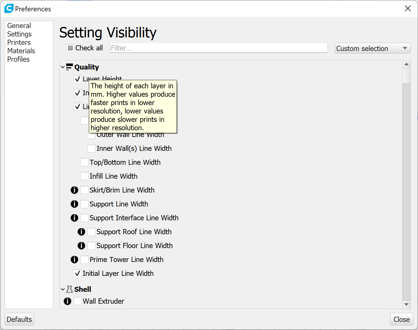 Preferences Window Issues · Issue 12233 · Ultimakercura · Github 